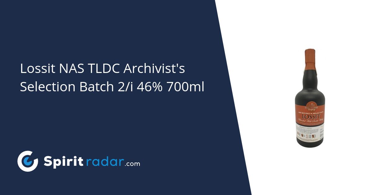Lossit NAS TLDC Archivist's Selection Batch 2/i 46% 700ml - Spirit Radar