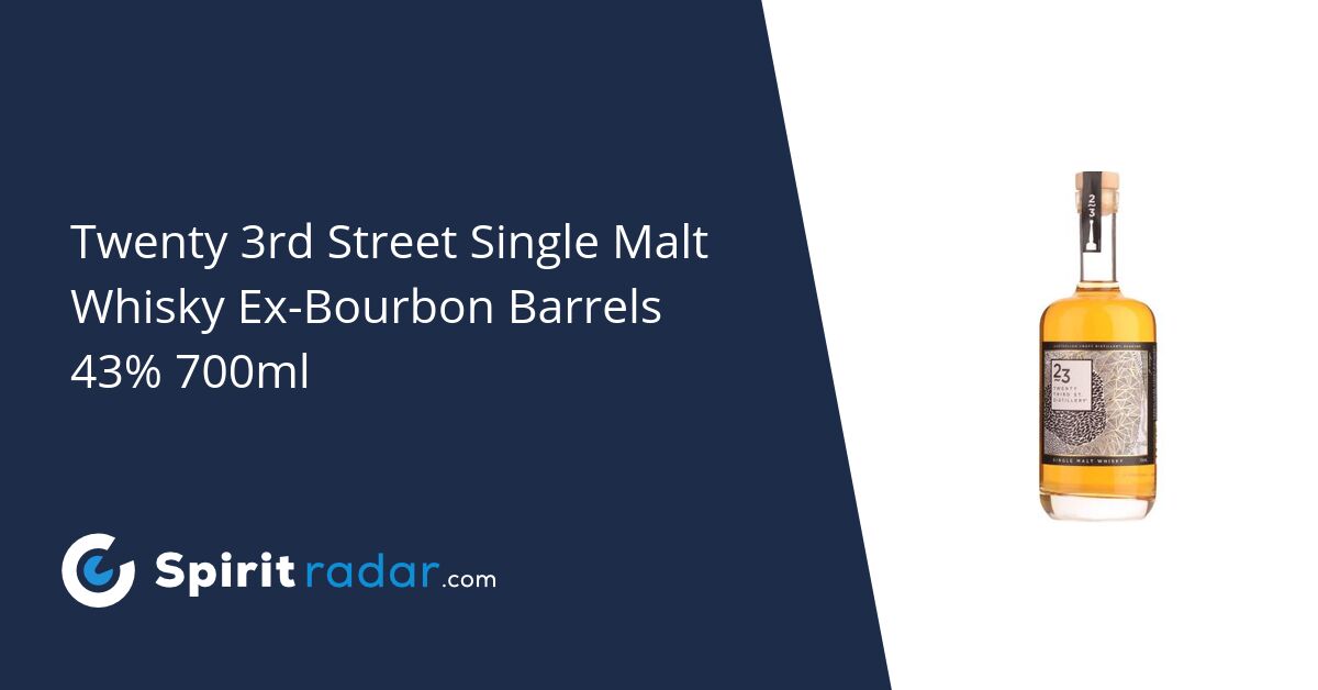 Twenty 3rd Street Single Malt Whisky Ex-Bourbon Barrels 43% 700ml ...