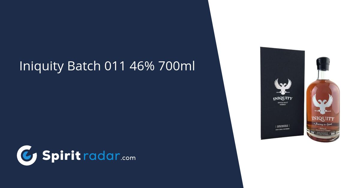 Iniquity Batch 011 46% 700ml - Spirit Radar