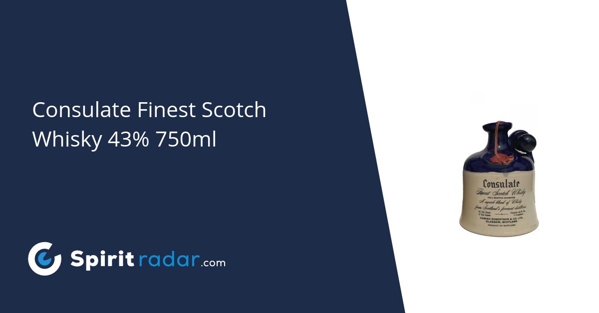 Consulate Finest Scotch Whisky 43% 750ml - Spirit Radar