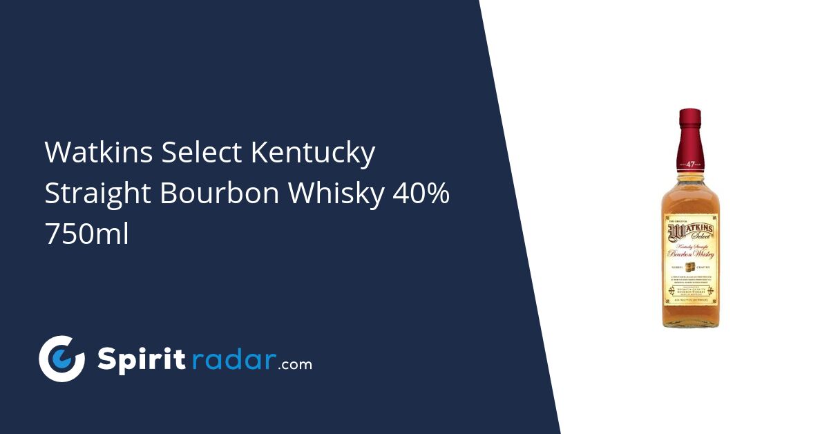 Watkins Select Kentucky Straight Bourbon Whisky 40% 750ml - Spirit Radar