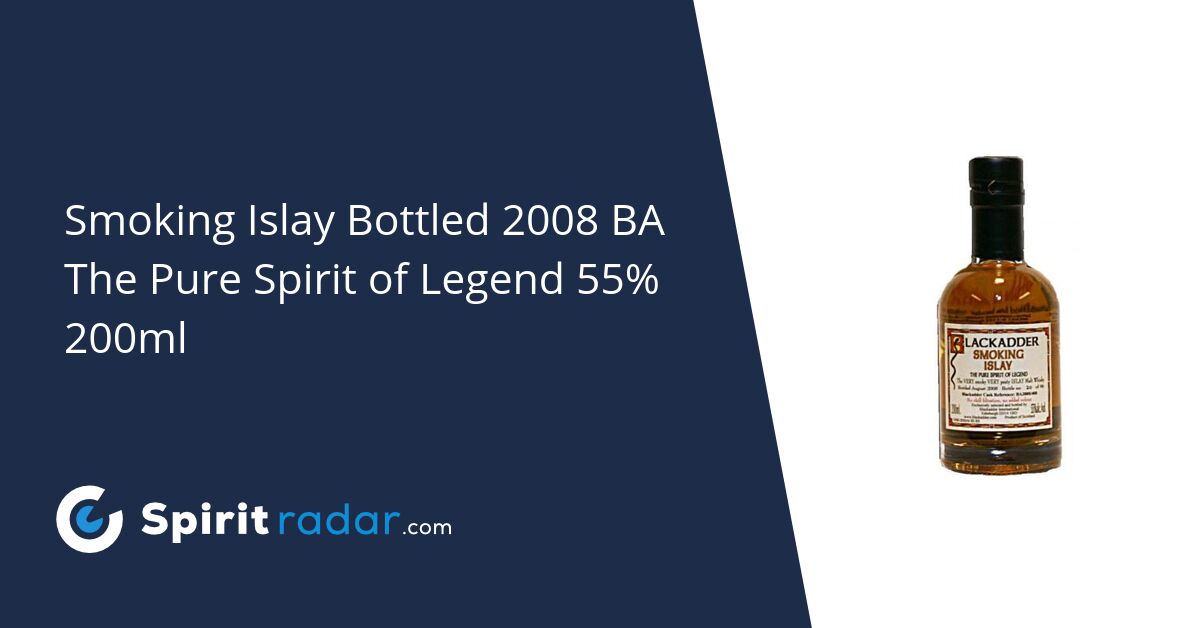 Smoking Islay Bottled 2008 BA The Pure Spirit of Legend 55% 200ml ...