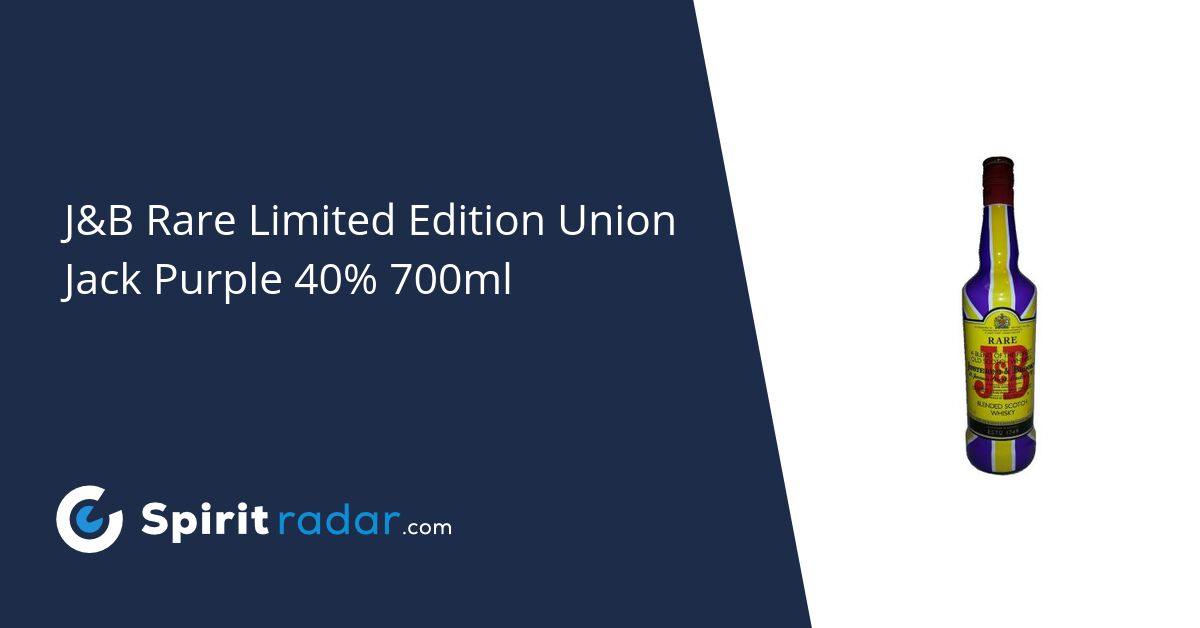 J&B Rare Limited Edition Union Jack Purple 40% 700ml - Spirit Radar