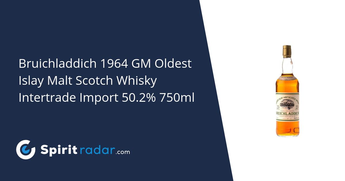 Bruichladdich 1964 GM Oldest Islay Malt Scotch Whisky Intertrade Import 50.2% 750ml - Spirit Radar