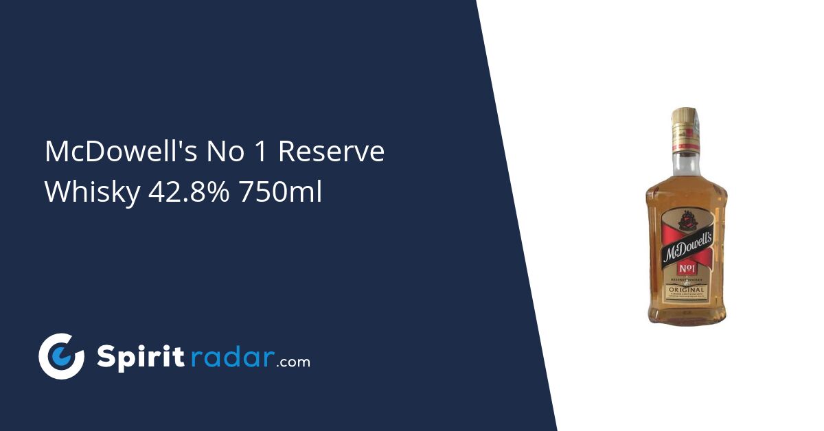 McDowell's No 1 Reserve Whisky 42.8% 750ml - Spirit Radar