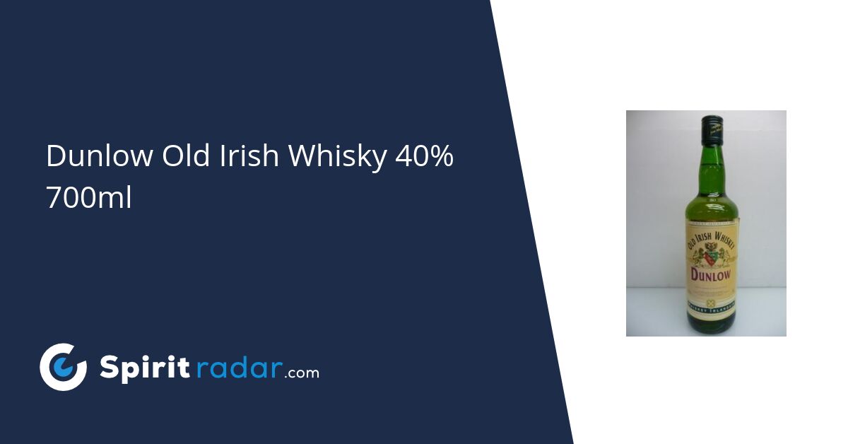 Dunlow Old Irish Whisky 40% 700ml - Spirit Radar