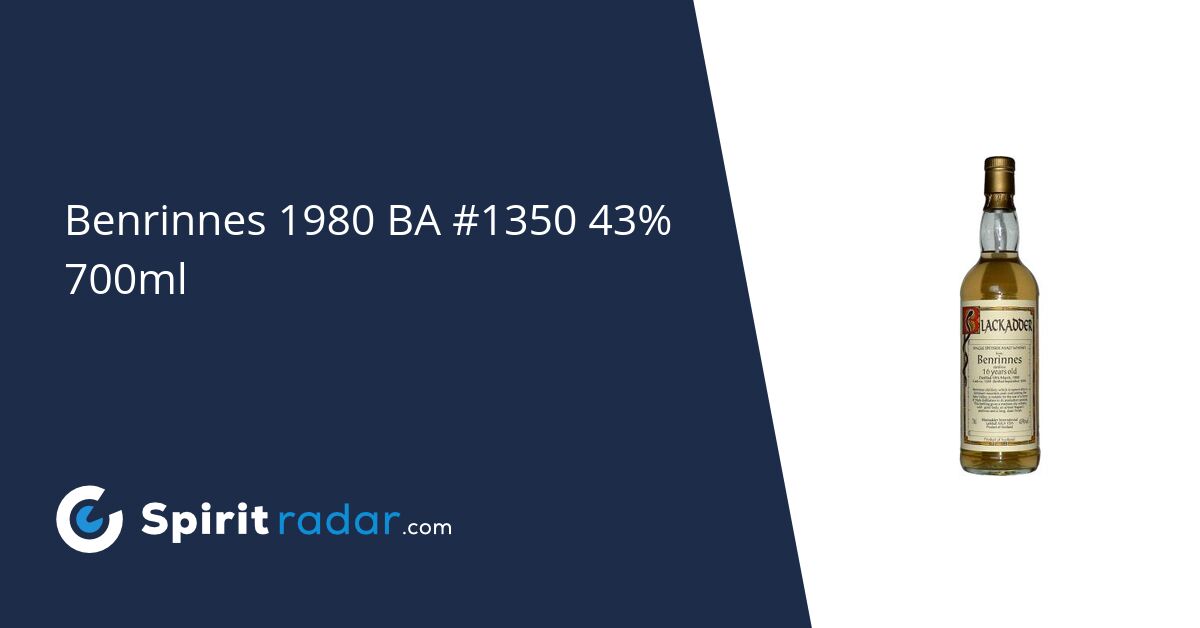 Benrinnes 1980 BA #1350 43% 700ml - Spirit Radar