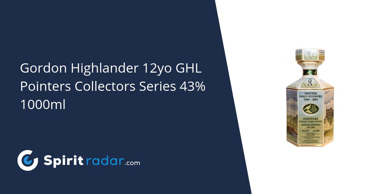 Gordon Highlander 12yo GHL Pointers Collectors Series 43% 1000ml - Spirit Radar