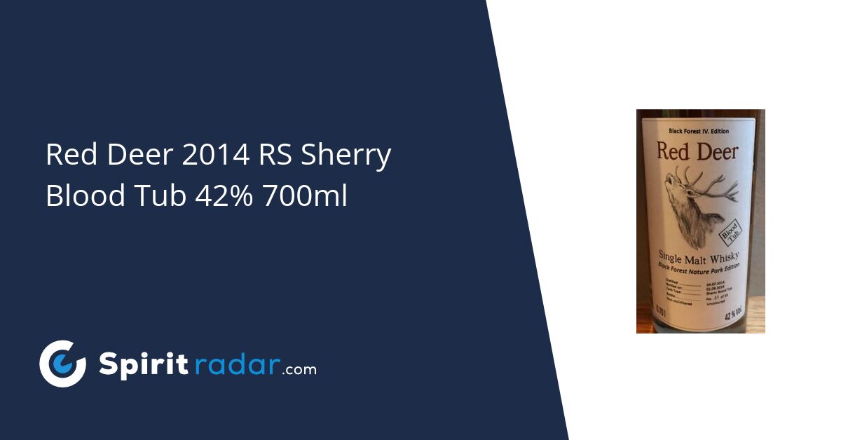 Red Deer 2014 RS Sherry Blood Tub 42% 700ml - Spirit Radar