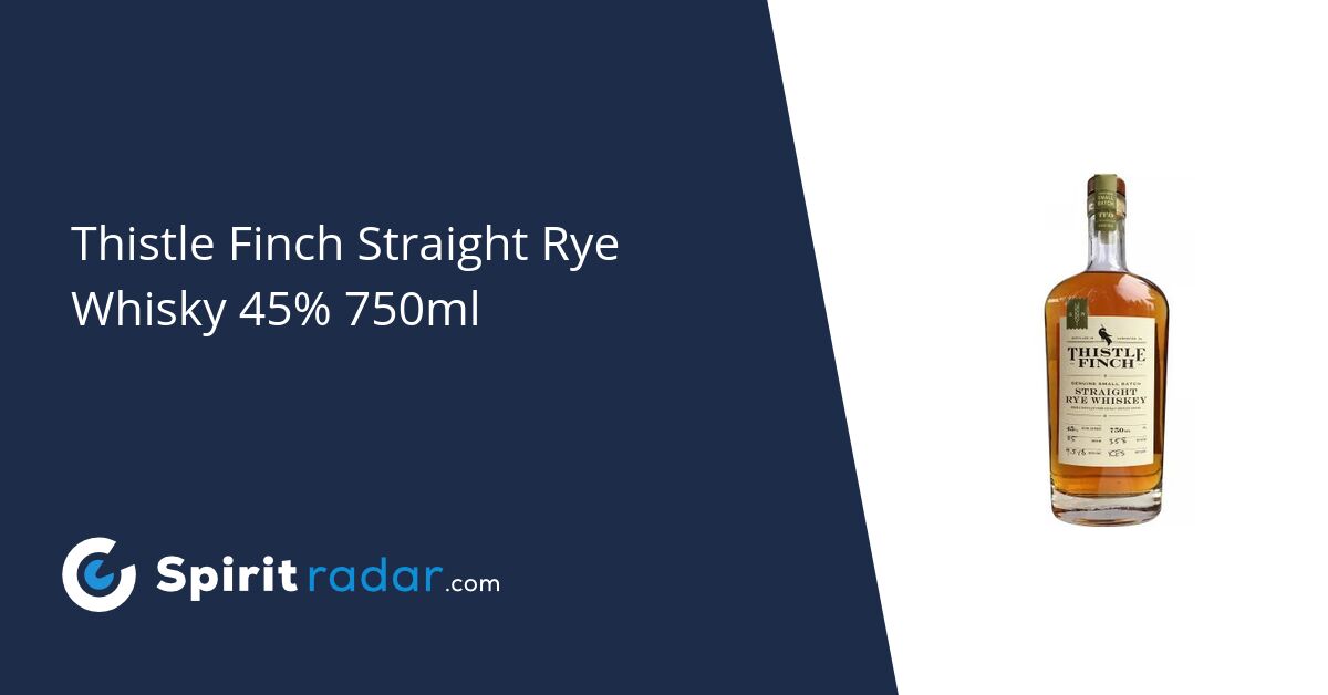 Thistle Finch Straight Rye Whisky 45% 750ml - Spirit Radar