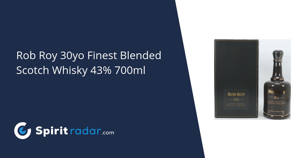 Rob Roy 30yo Finest Blended Scotch Whisky 43% 700ml - Spirit Radar