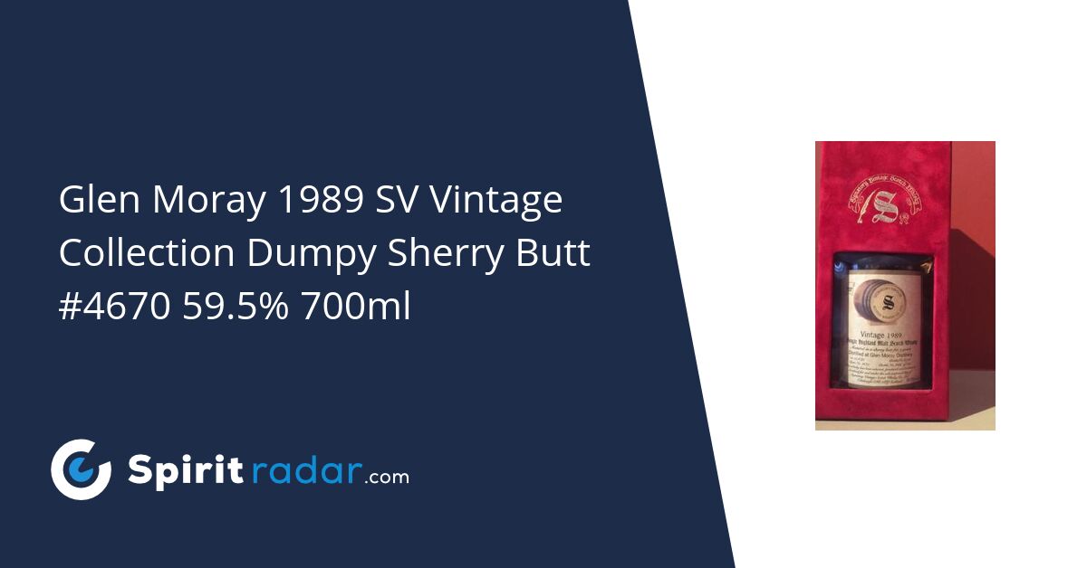 Glen Moray 1989 SV Vintage Collection Dumpy Sherry Butt #4670 59.5% 700ml - Spirit Radar