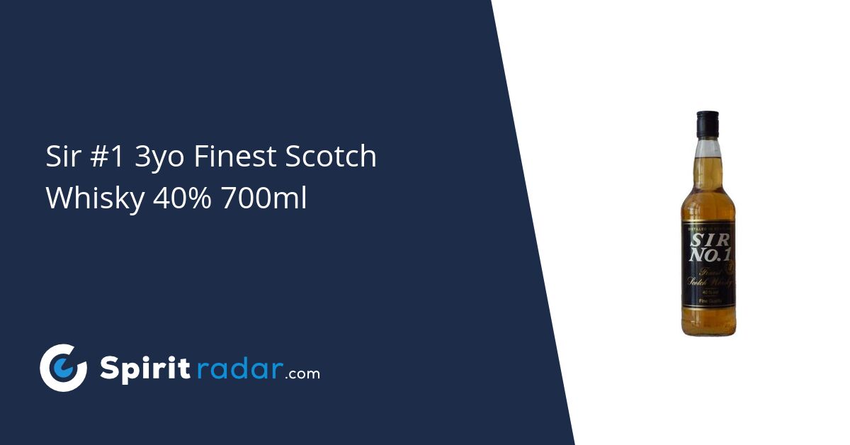 Sir #1 3yo Finest Scotch Whisky 40% 700ml - Spirit Radar