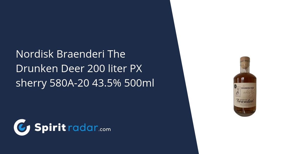Nordisk Braenderi The Drunken Deer 200 liter PX sherry 580A-20 43.5% 500ml - Spirit Radar
