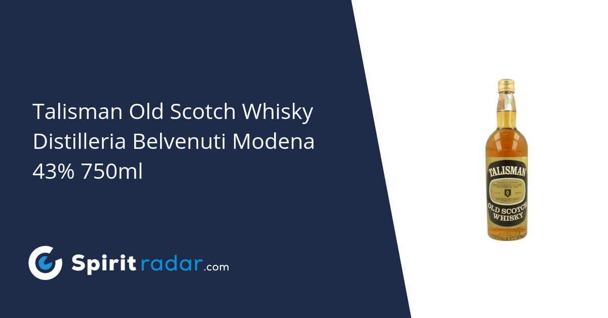 Talisman Old Scotch Whisky Distilleria Belvenuti Modena 43% 750ml ...