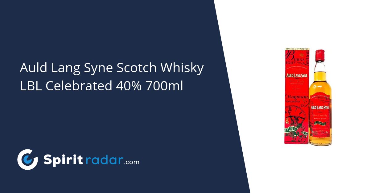 Auld Lang Syne Scotch Whisky LBL Celebrated 40% 700ml - Spirit Radar