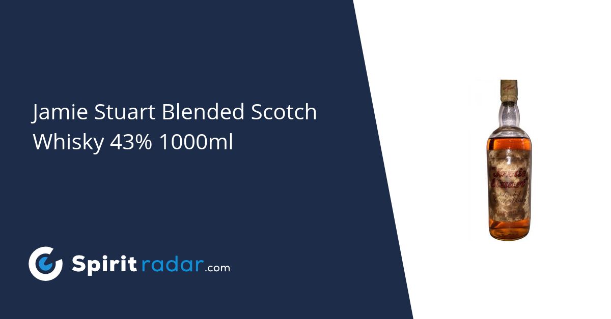 Jamie Stuart Blended Scotch Whisky 43% 1000ml - Spirit Radar