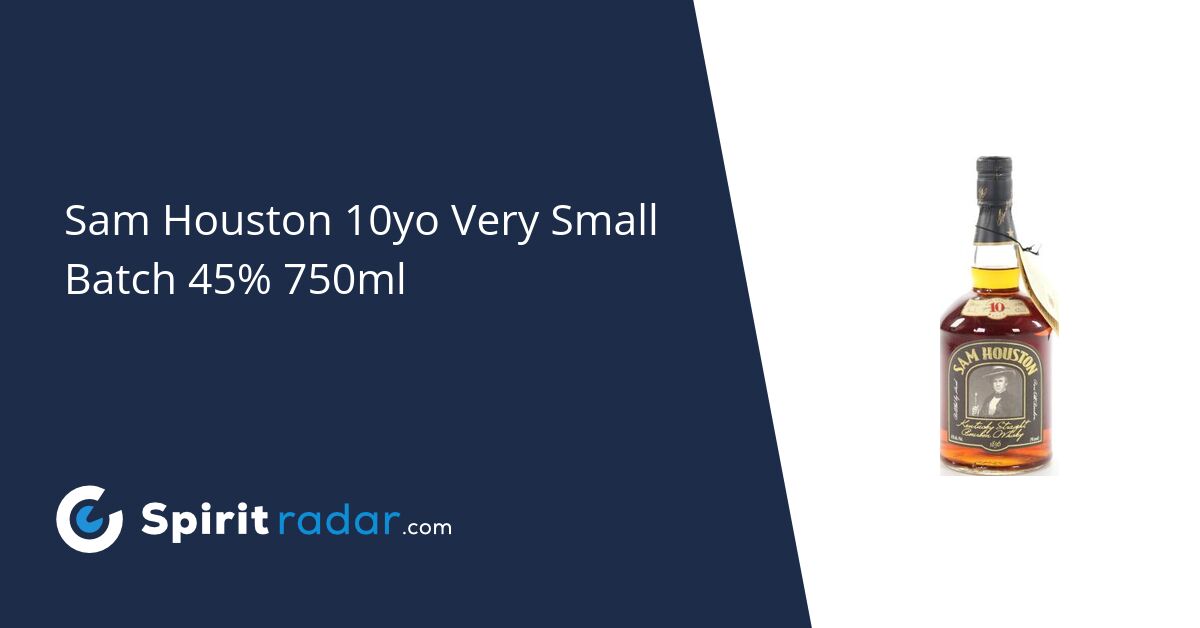 Sam Houston 10yo Very Small Batch 45% 750ml - Spirit Radar
