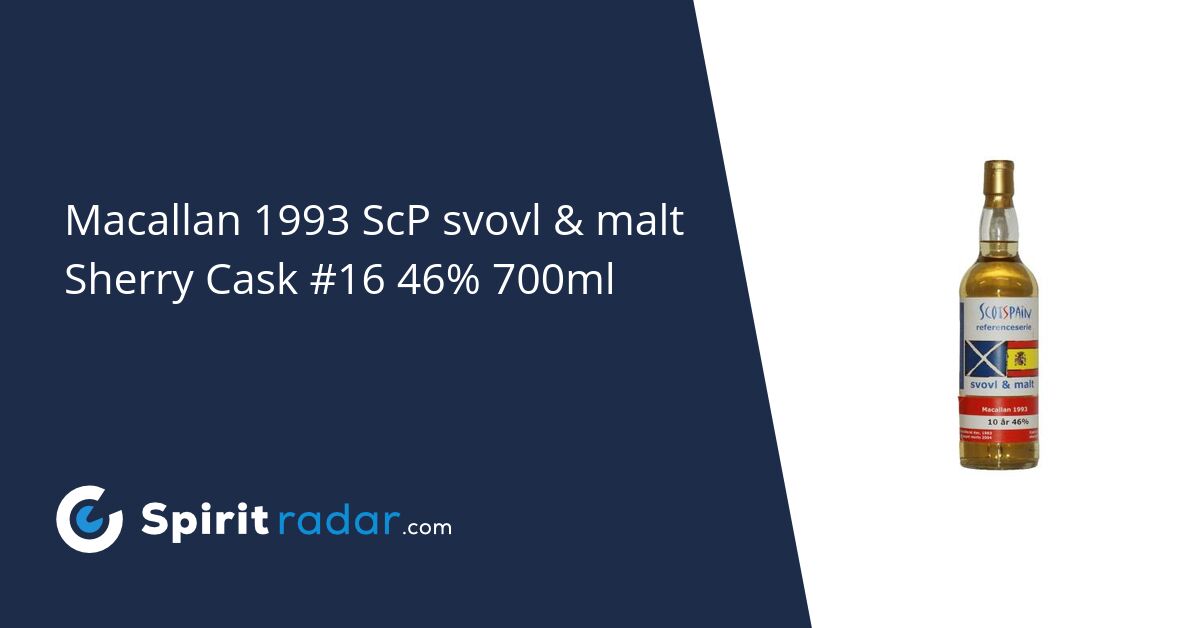 Macallan 1993 ScP svovl & malt Sherry Cask #16 46% 700ml - Spirit Radar
