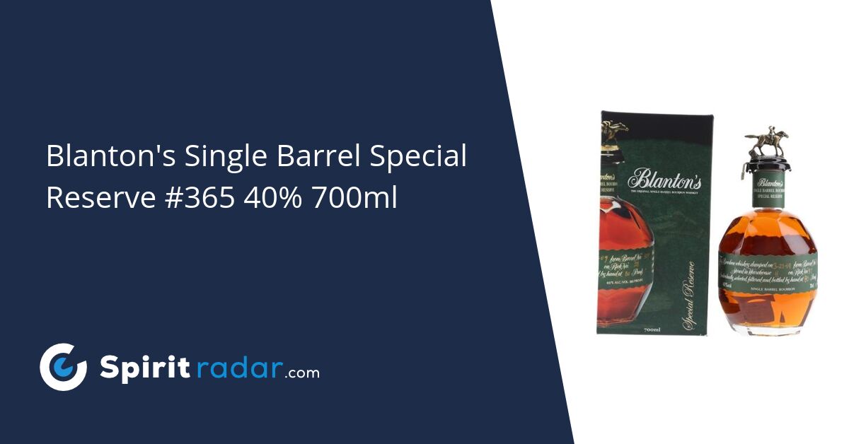 Blanton's Single Barrel Special Reserve #365 40% 700ml - Spirit Radar