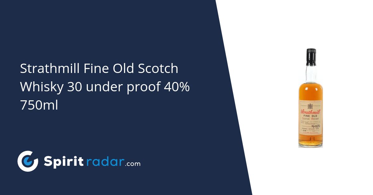 Strathmill Fine Old Scotch Whisky 30 under proof 40% 750ml - Spirit Radar