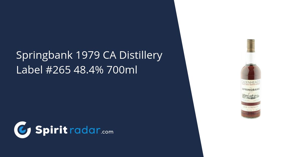 Springbank 1979 CA Distillery Label #265 48.4% 700ml - Spirit Radar