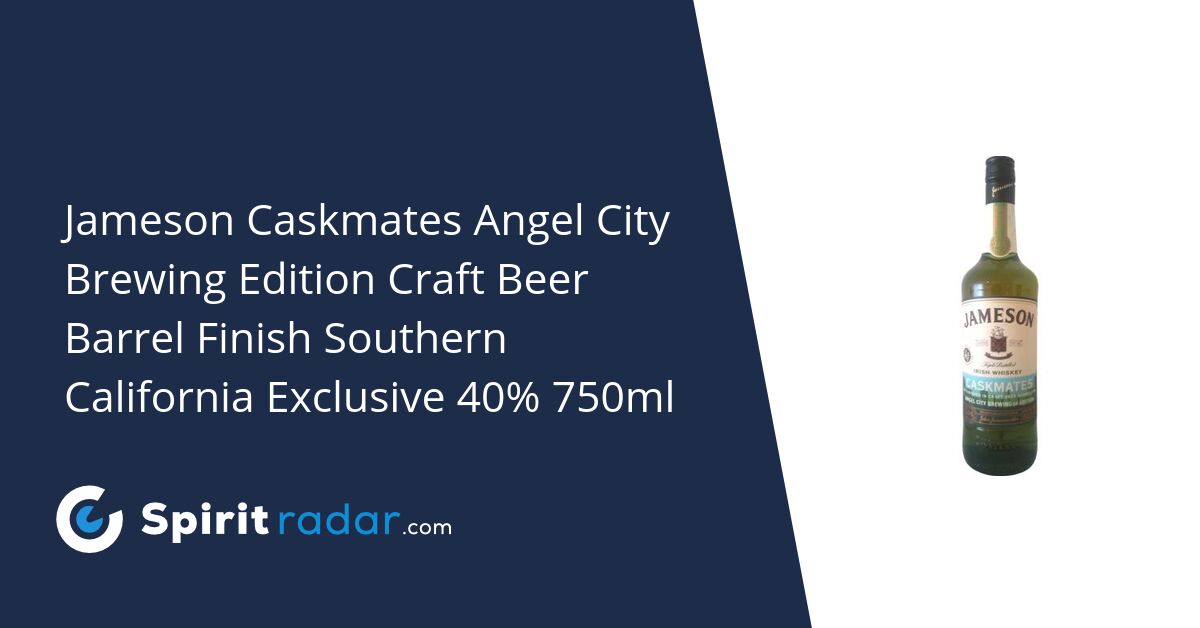 Jameson Caskmates Angel City Brewing Edition Craft Beer Barrel Finish ...