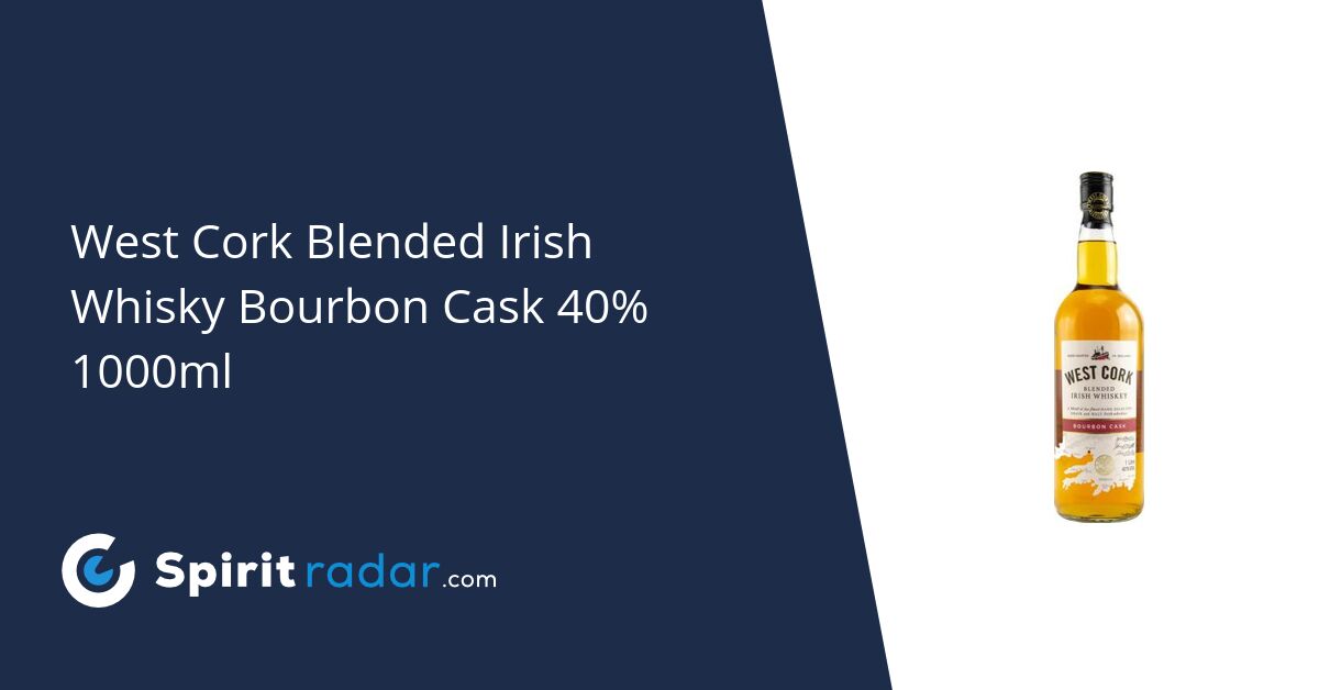 West Cork Blended Irish Whisky Bourbon Cask 40% 1000ml - Spirit Radar