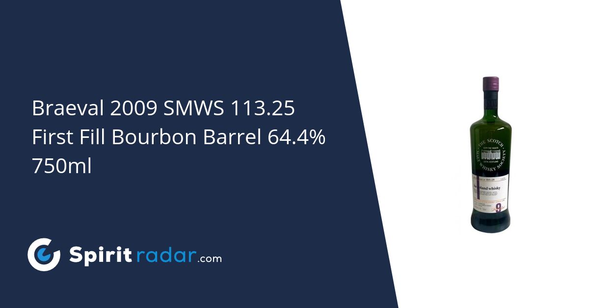 Braeval 2009 SMWS 113.25 First Fill Bourbon Barrel 64.4% 750ml - Spirit ...