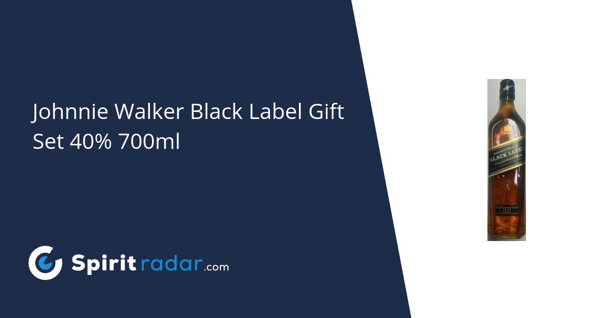 Johnnie Walker Black Label Gift Set 40% 700ml - Spirit Radar