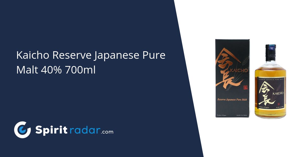 Kaicho Reserve Japanese Pure Malt 40% 700ml - Spirit Radar