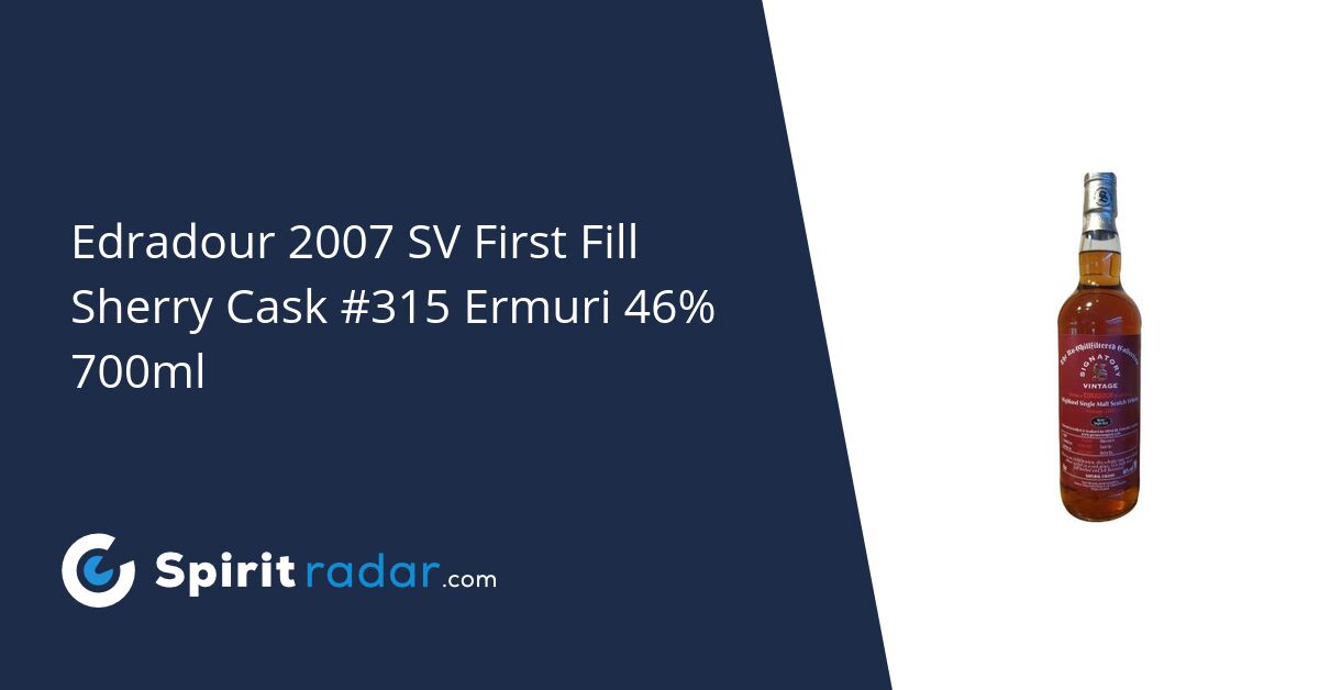 Edradour 2007 SV First Fill Sherry Cask #315 Ermuri 46% 700ml - Spirit ...