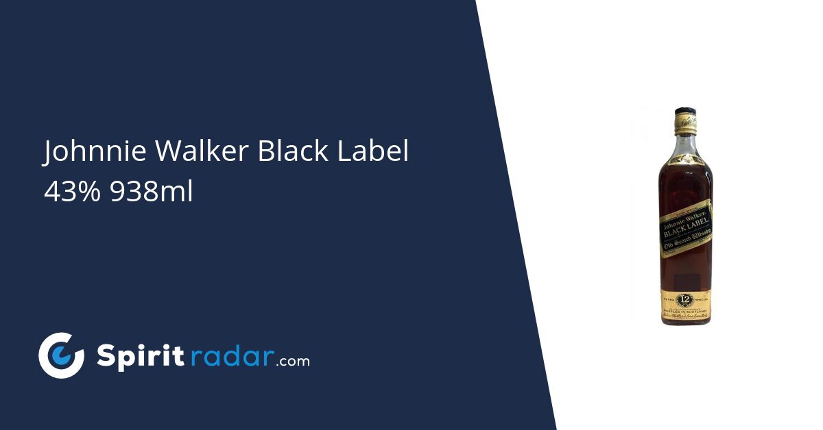 Johnnie Walker Black Label 43% 938ml - Spirit Radar