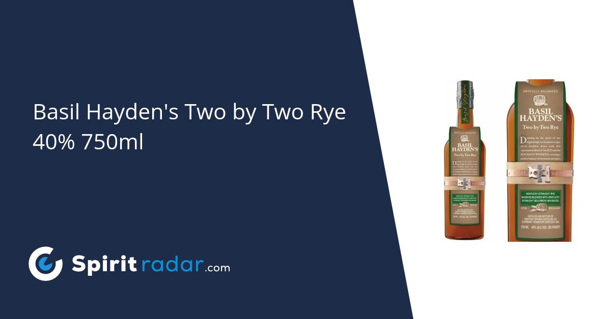Basil Hayden's Two by Two Rye 40% 750ml - Spirit Radar