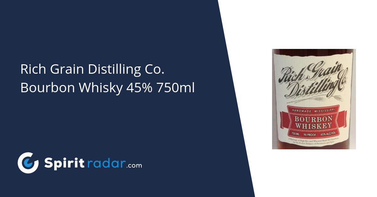 Rich Grain Distilling Co. Bourbon Whisky 45% 750ml - Spirit Radar