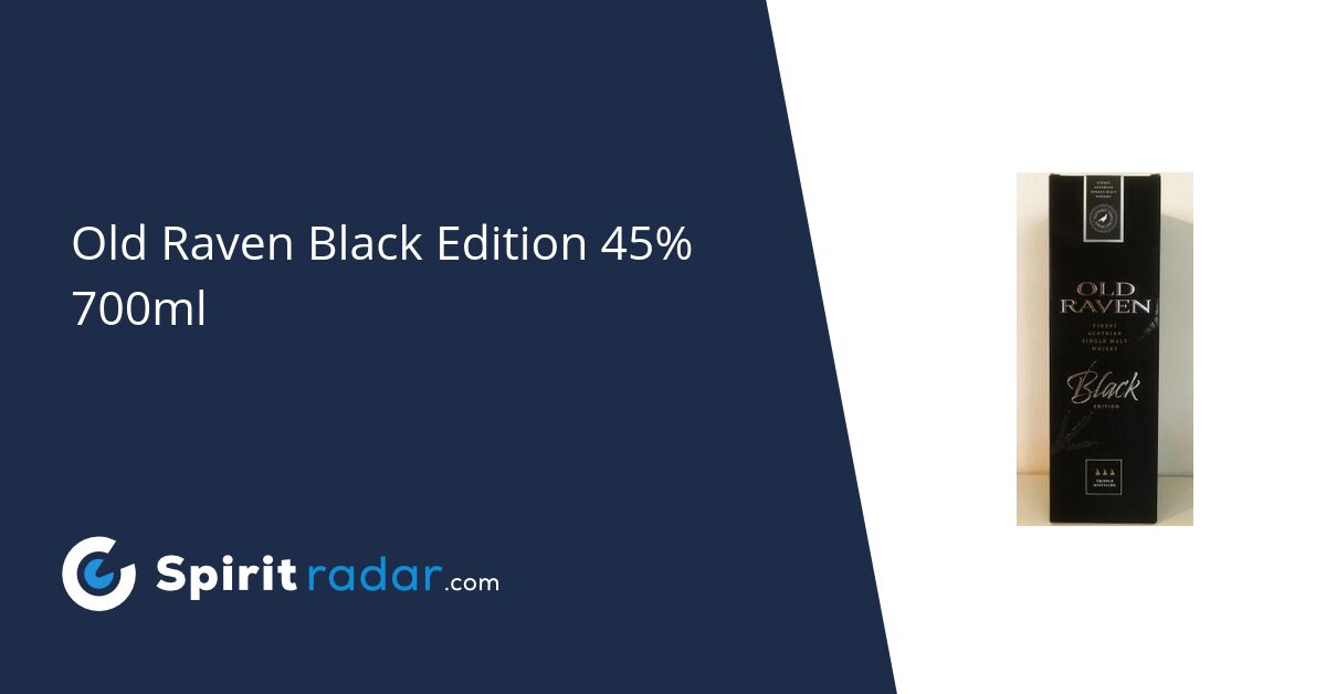 Old Raven Black Edition 45% 700ml - Spirit Radar