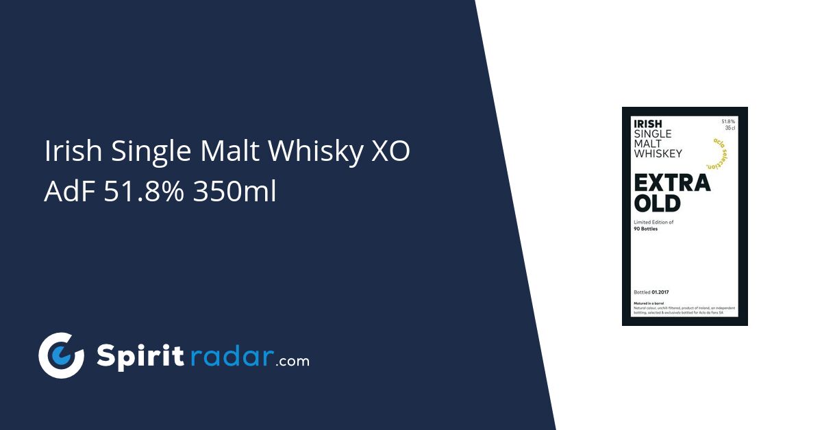 Irish Single Malt Whisky XO AdF 51.8% 350ml - Spirit Radar