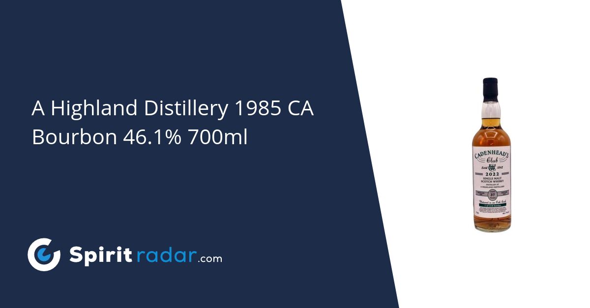 A Highland Distillery 1985 CA Bourbon 46.1% 700ml - Spirit Radar