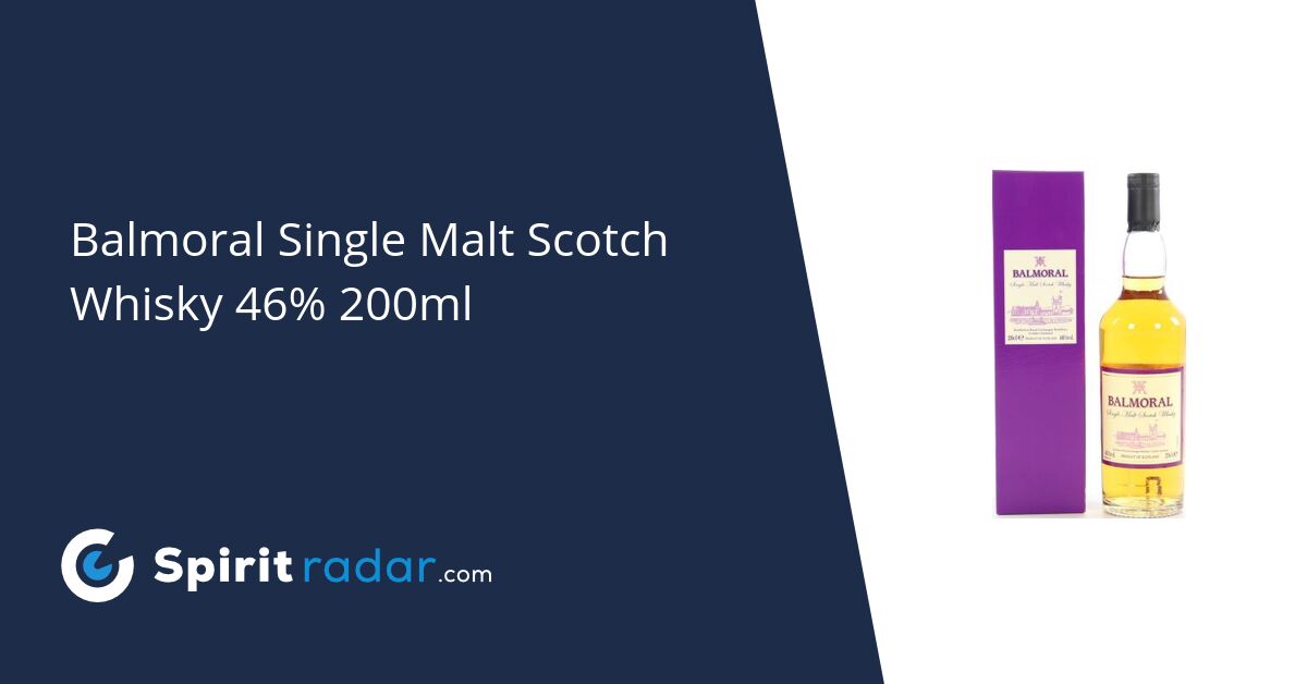Balmoral Single Malt Scotch Whisky 46% 200ml - Spirit Radar