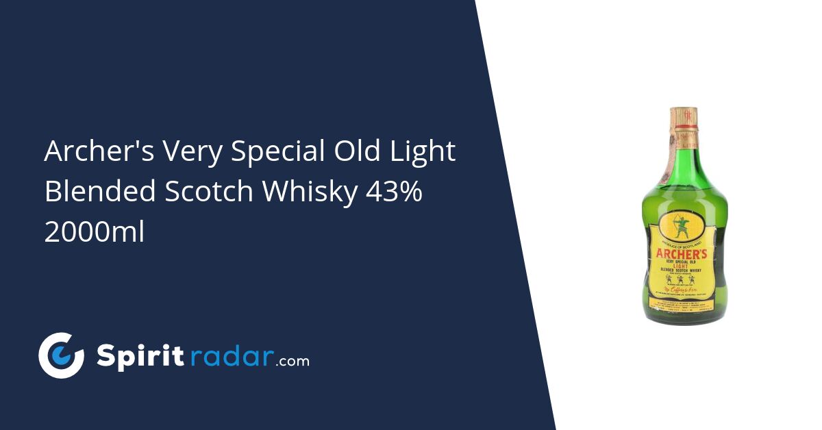 Archer's Very Special Old Light Blended Scotch Whisky 43% 2000ml ...