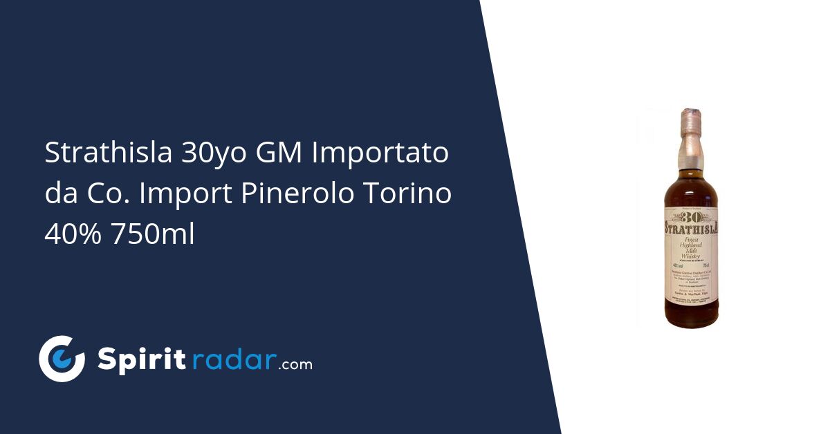 Strathisla 30yo GM Importato da Co. Import Pinerolo Torino 40% 750ml ...
