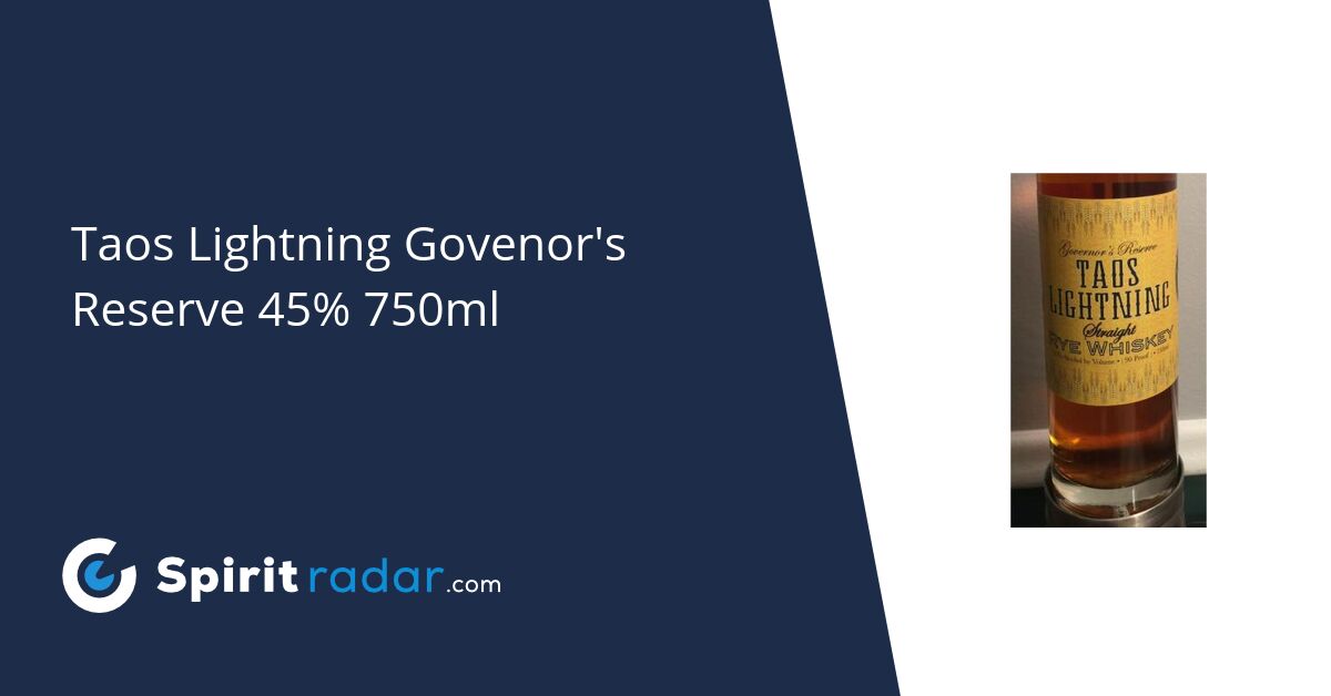 Taos Lightning Govenor's Reserve 45% 750ml - Spirit Radar