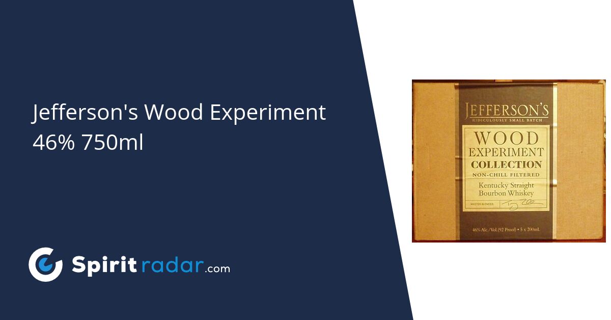 Jefferson's Wood Experiment 46% 750ml - Spirit Radar