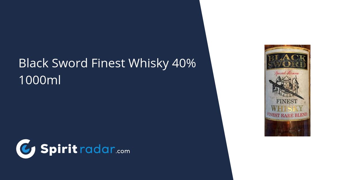 Black Sword Finest Whisky 40% 1000ml - Spirit Radar