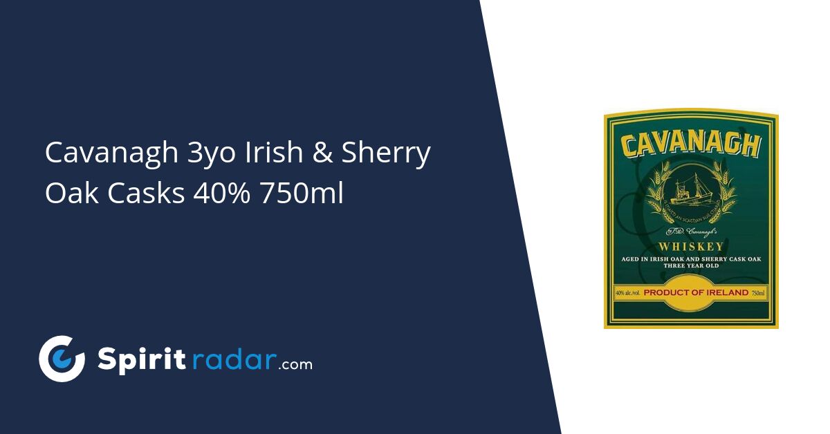 Cavanagh 3yo Irish & Sherry Oak Casks 40% 750ml - Spirit Radar