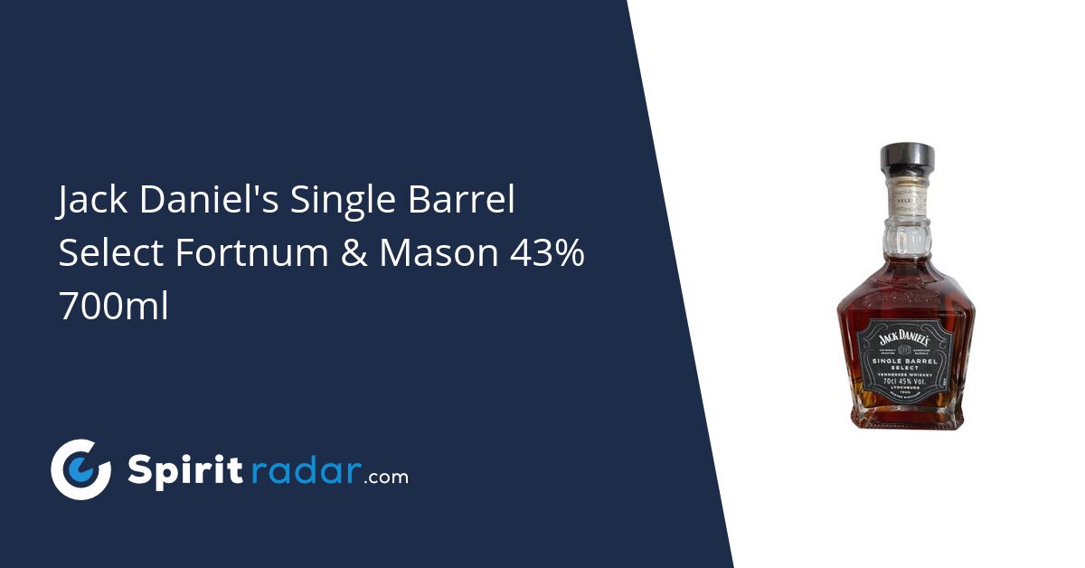 Jack Daniel's Single Barrel Select Fortnum & Mason 43% 700ml - Spirit Radar