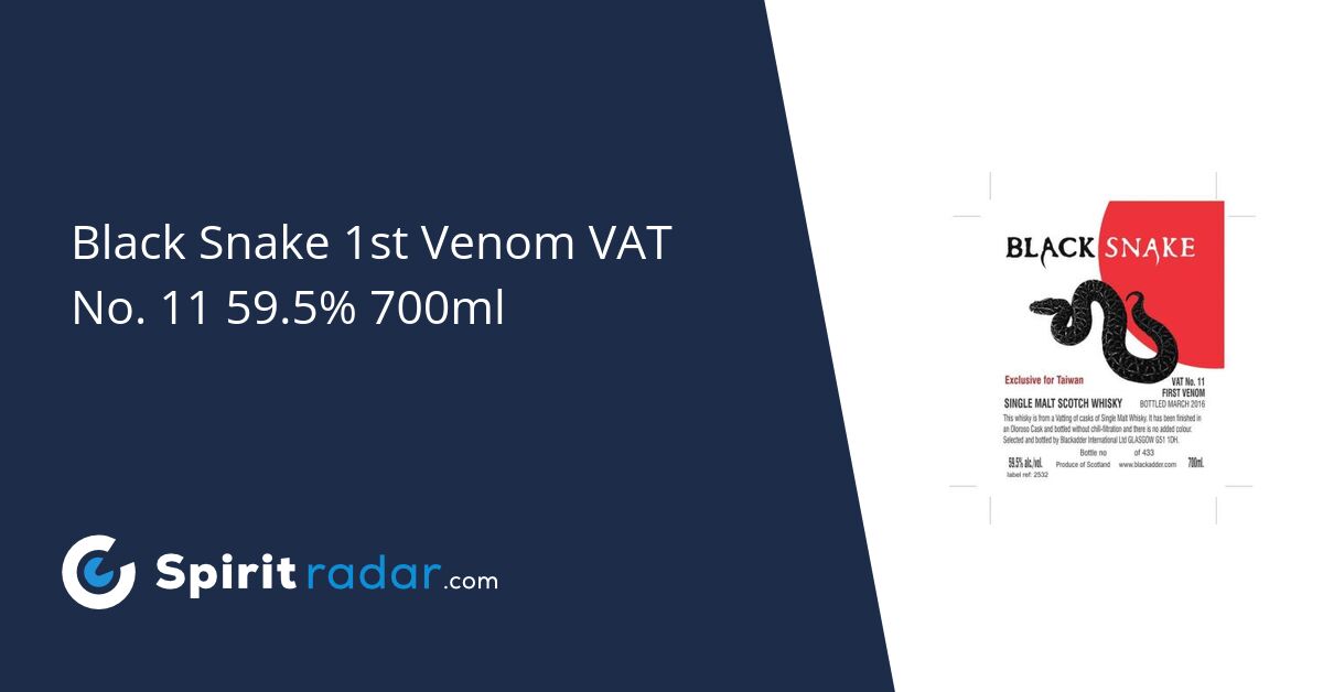 Black Snake 1st Venom VAT No. 11 59.5% 700ml - Spirit Radar