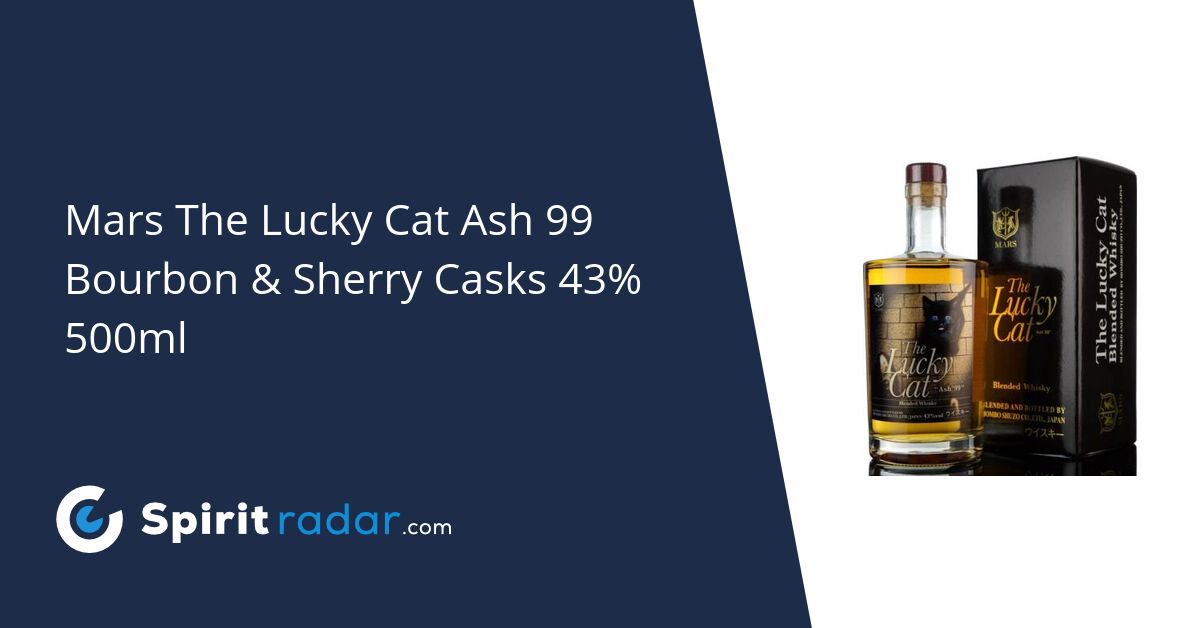 Mars The Lucky Cat Ash 99 Bourbon & Sherry Casks 43% 500ml - Spirit Radar