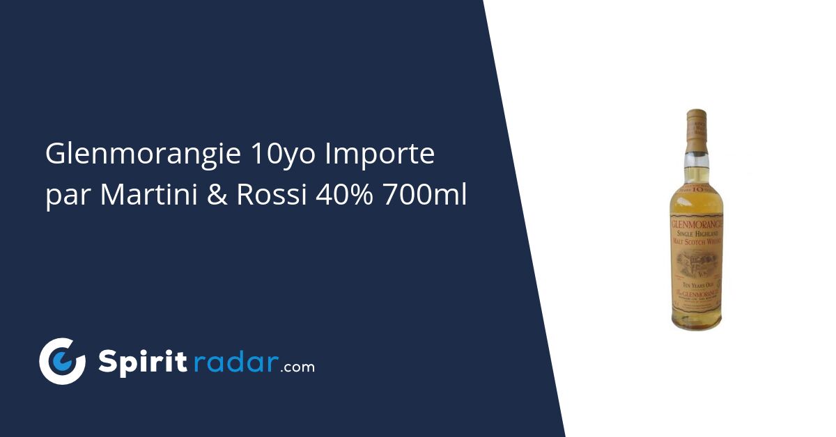 Glenmorangie 10yo Importe par Martini & Rossi 40% 700ml - Spirit Radar