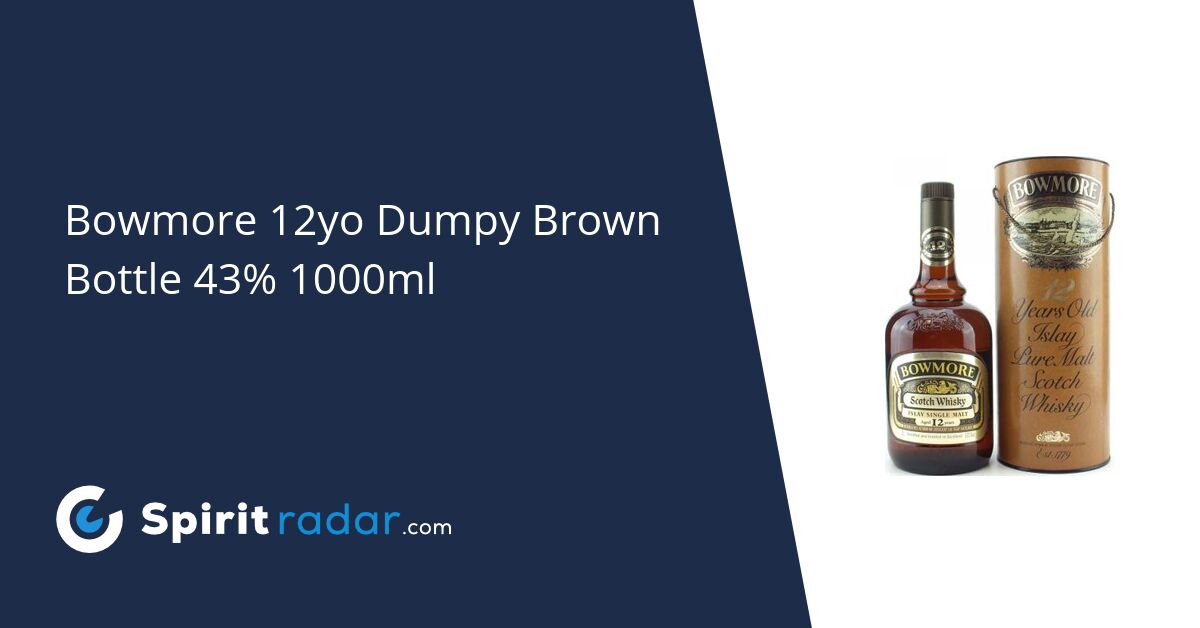 Bowmore 12yo Dumpy Brown Bottle 43% 1000ml - Spirit Radar